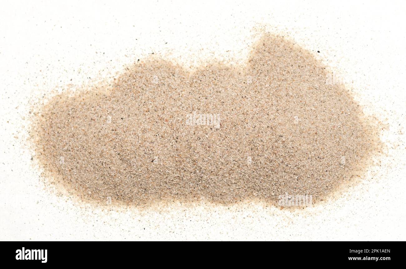 Sand isolated on white background Stock Photo - Alamy
