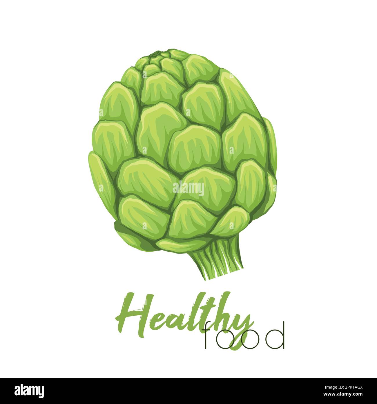 Vector illustration of hand drawn artichokes with lettering. Colorful ...