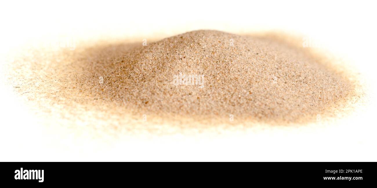 Sand isolated on white background Stock Photo - Alamy