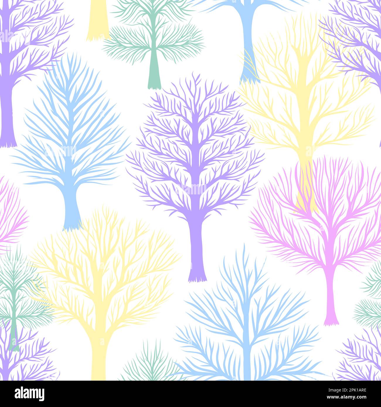 pattern with trees Stock Vector Image & Art - Alamy