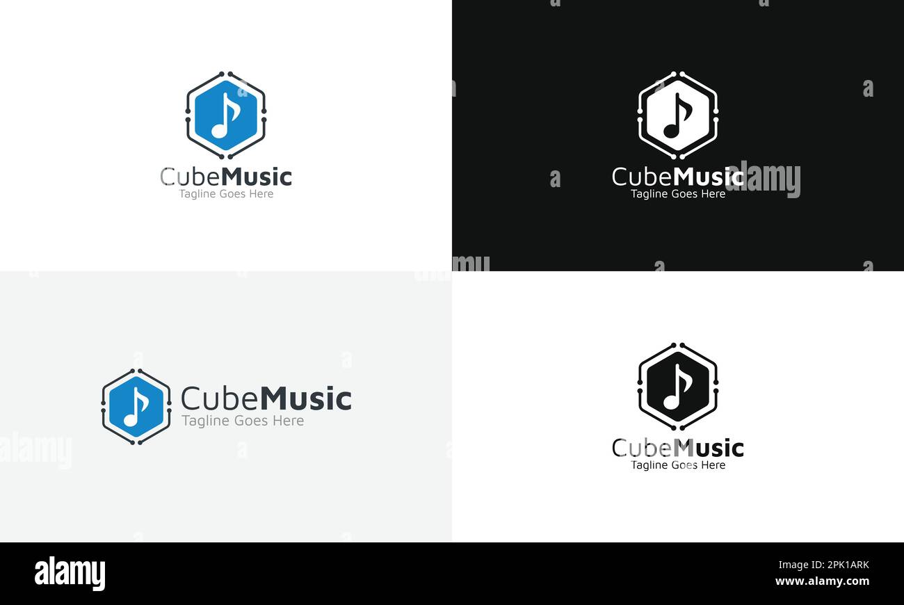 Cube Music Logo Stock Vector Image & Art - Alamy