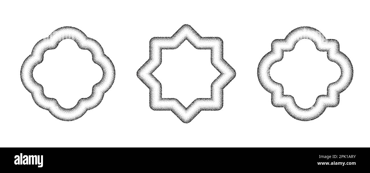 Islamic window frame shapes. Design elements of muslim ornament ...