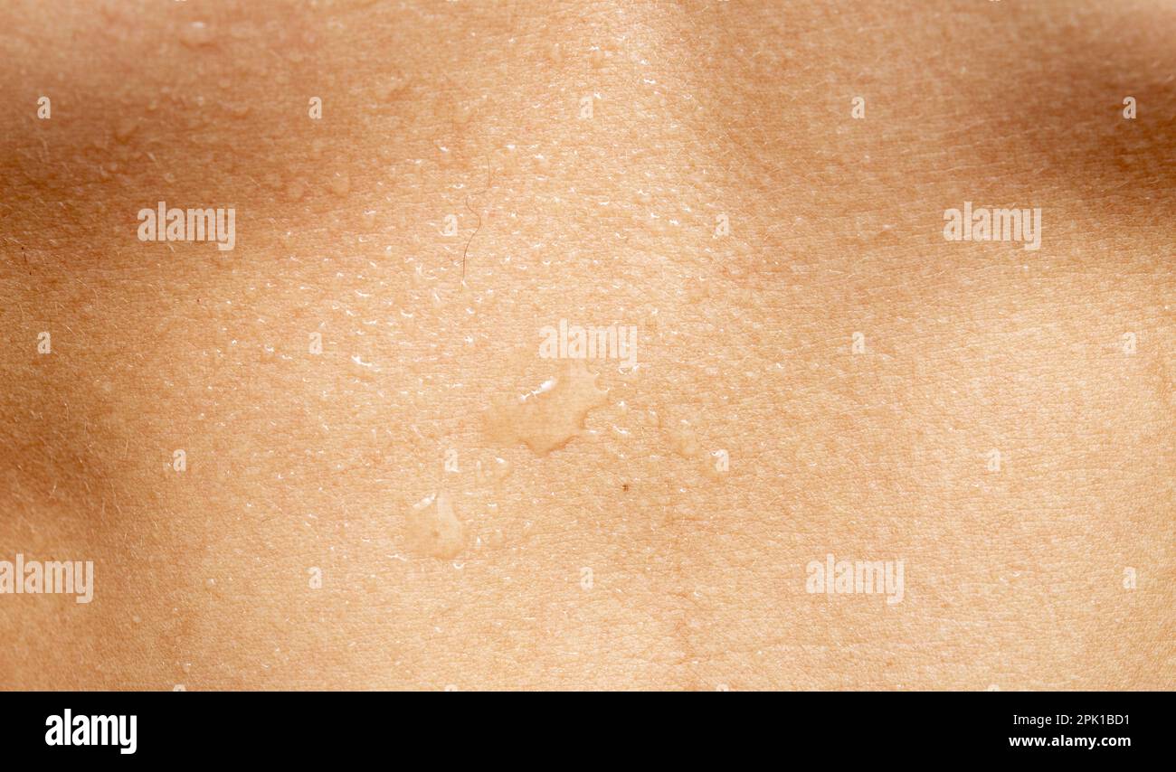 Water drops on skin Stock Photo - Alamy