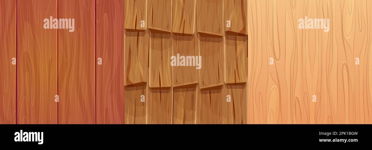 Set wooden material, textured surface wood comic background in cartoon ...