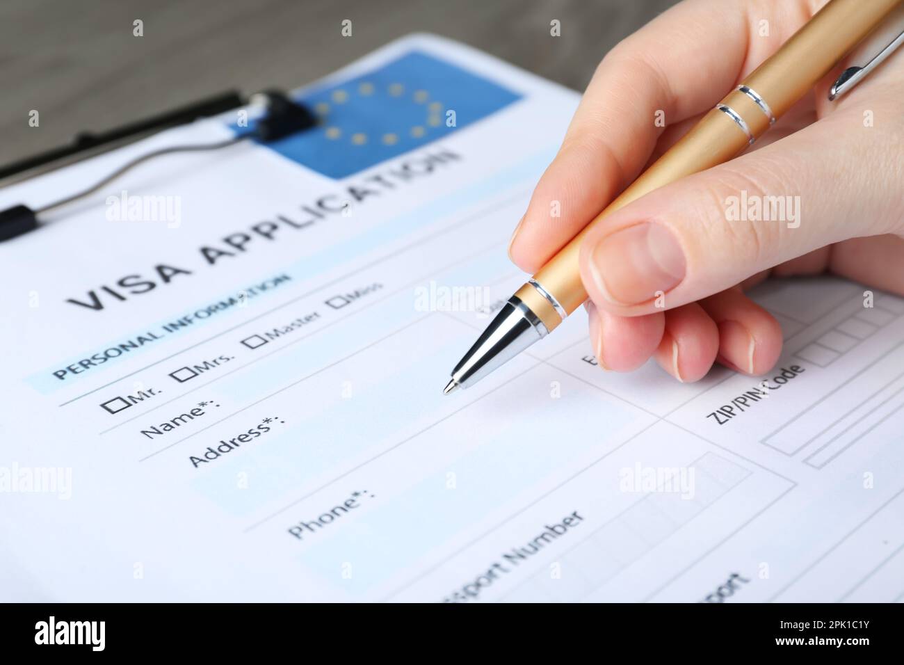 Immigration female hand writing hi-res stock photography and images - Alamy