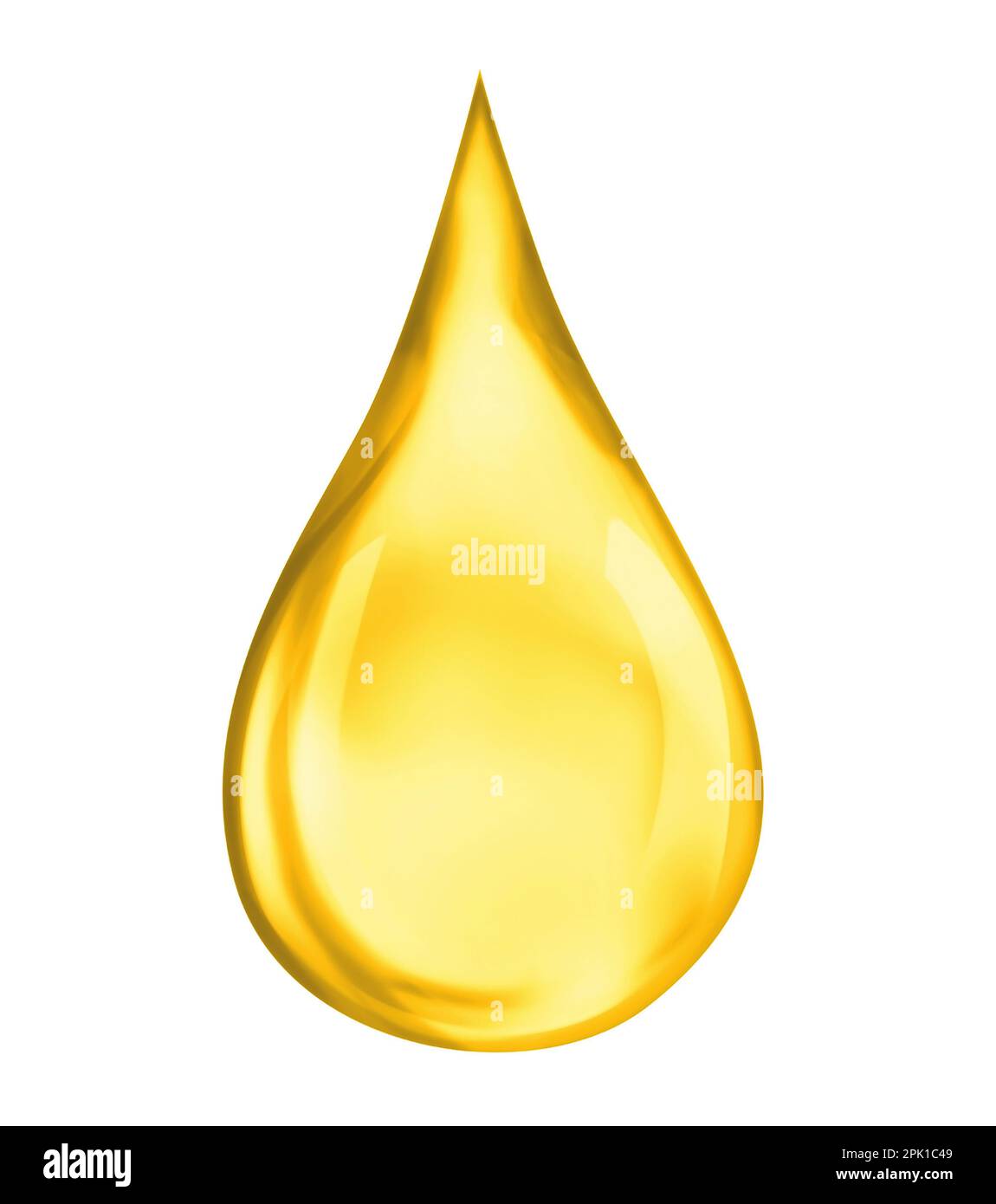 Drop of golden oily liquid on white background Stock Photo - Alamy