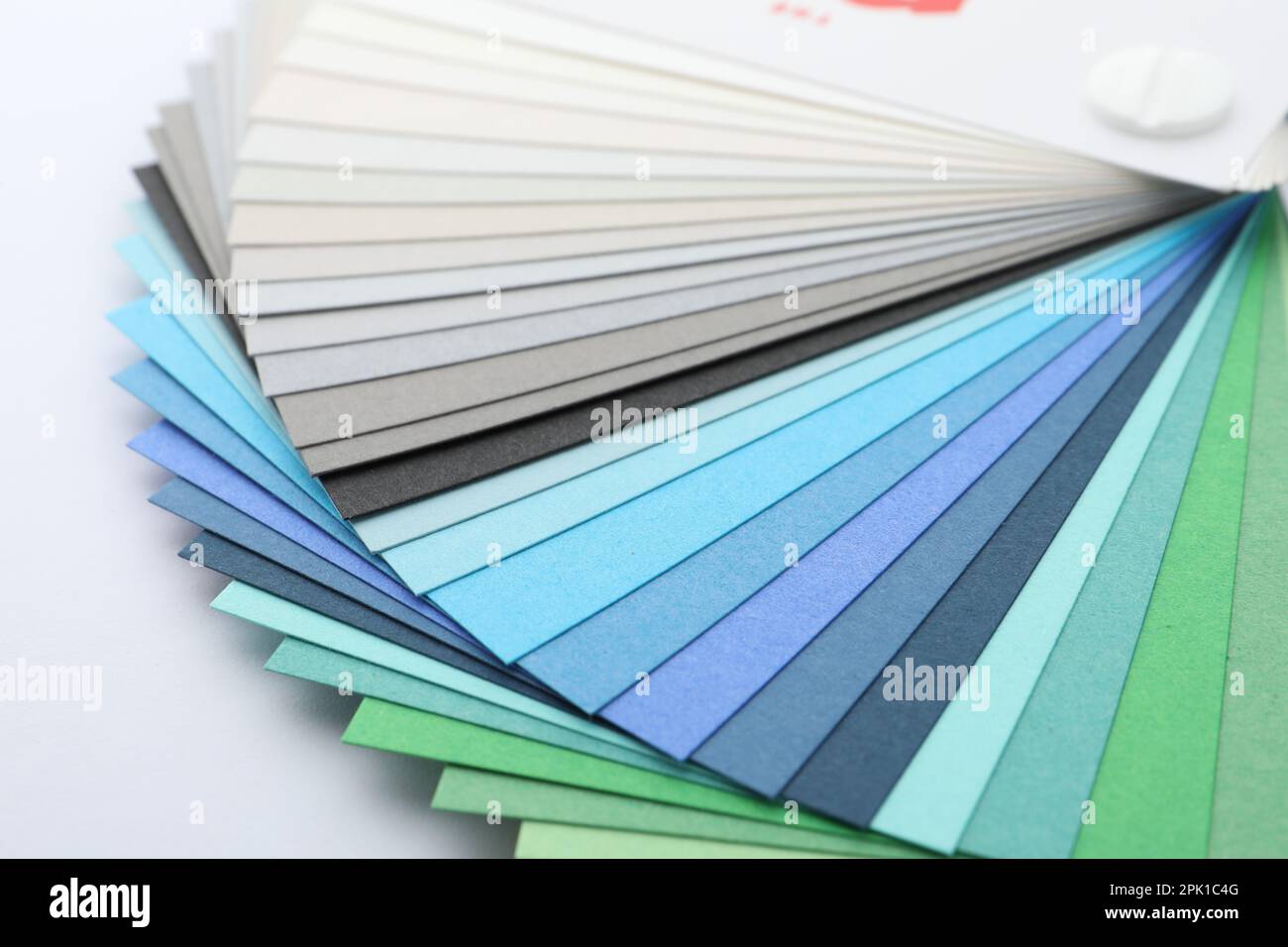 Color palette samples on white background, closeup Stock Photo - Alamy