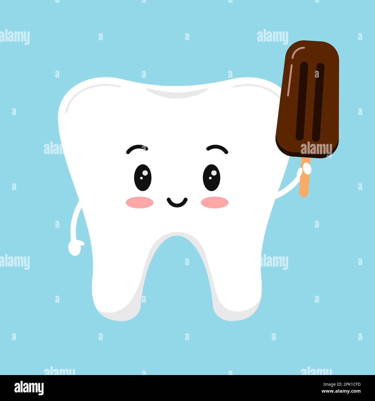 Cute tooth boy with ice cream clip art Stock Vector Image & Art - Alamy