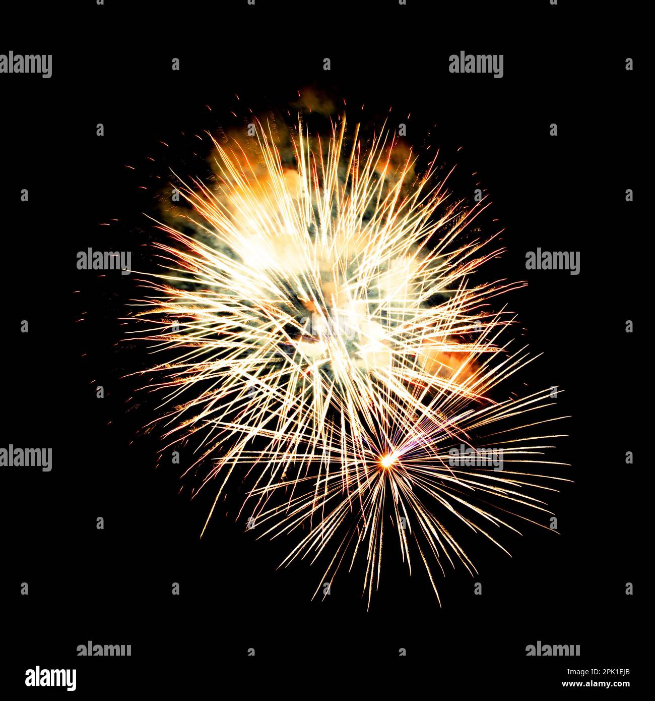 Beautiful bright fireworks lighting up night sky Stock Photo - Alamy