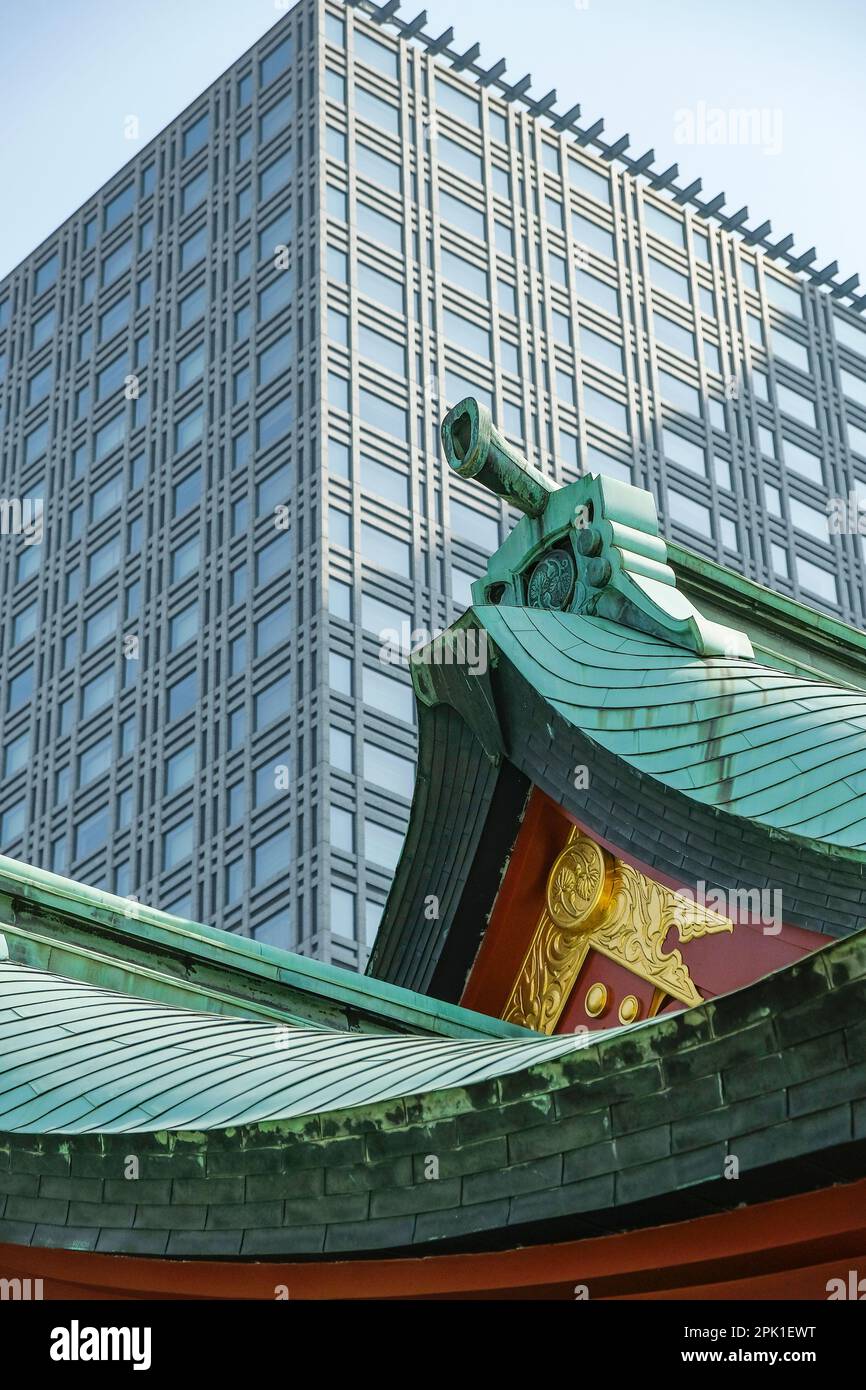 Tokyo, Japan - March 9, 2023: Detail of the Hile Shrine Sanctuary in ...