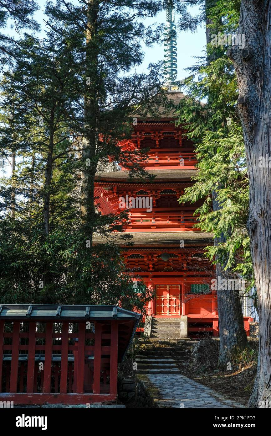 Nikko, Japan - March 10, 2023: Shihonryuji Temple is a Buddhist temple ...