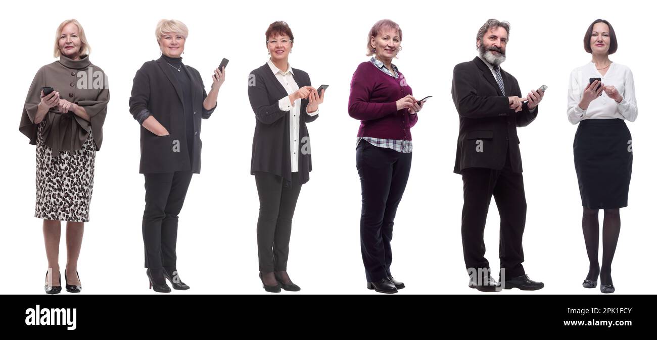 group of people holding phone in hand and looking at camera Stock Photo ...