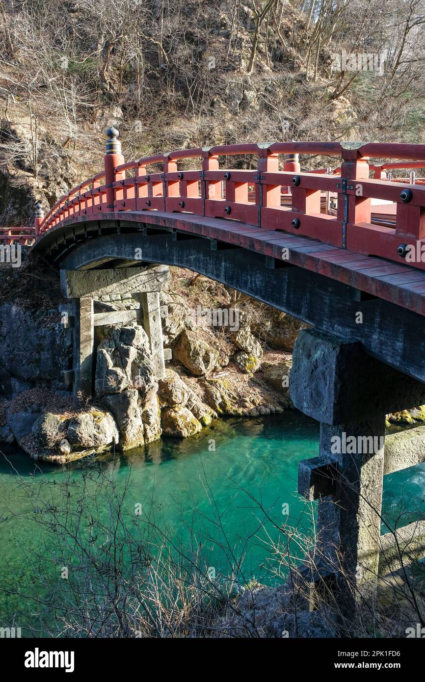 Nikko, Japan - March 10, 2023: The Shinkyo Bridge in Nikko, Japan Stock ...