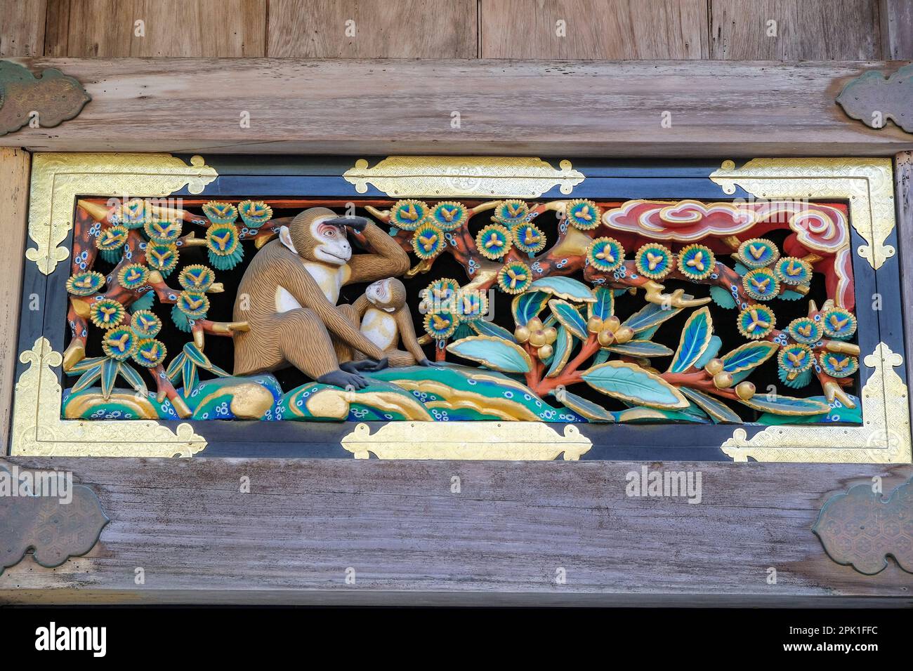 Nikko, Japan - March 11, 2023: Detail of the Nikko Toshogu, the shinto ...