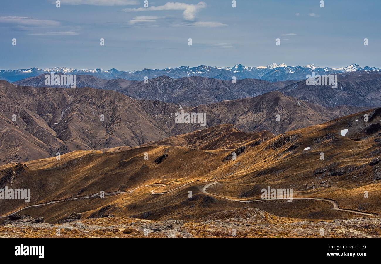 Mountain ranges viewed from summit Stock Photo - Alamy