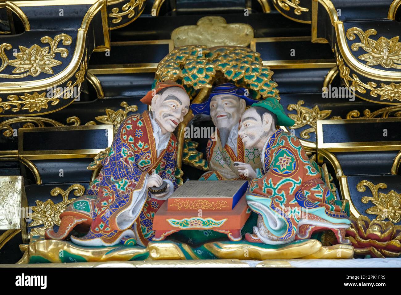 Nikko, Japan - March 11, 2023: Detail of the Nikko Toshogu, the shinto ...