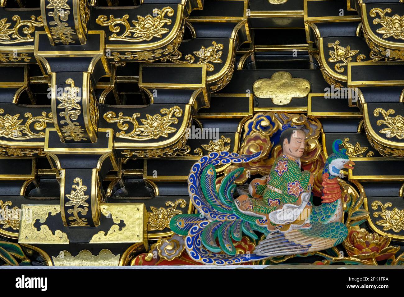 Nikko, Japan - March 11, 2023: Detail of the Nikko Toshogu, the shinto ...