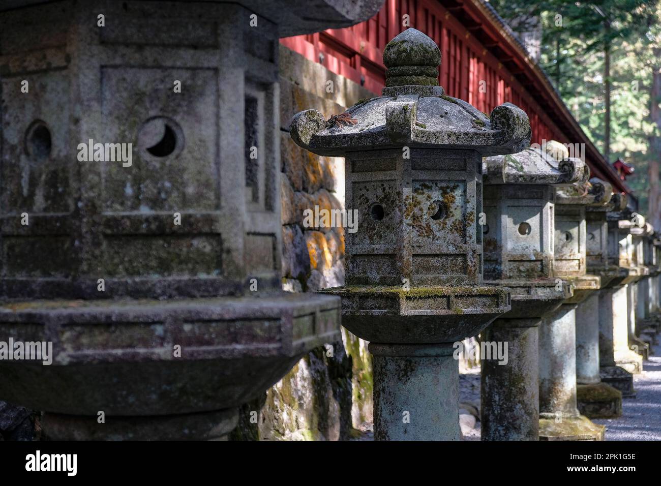 Nikko, Japan - March 11, 2023: Lanterns at the Nikko Toshogu, the ...