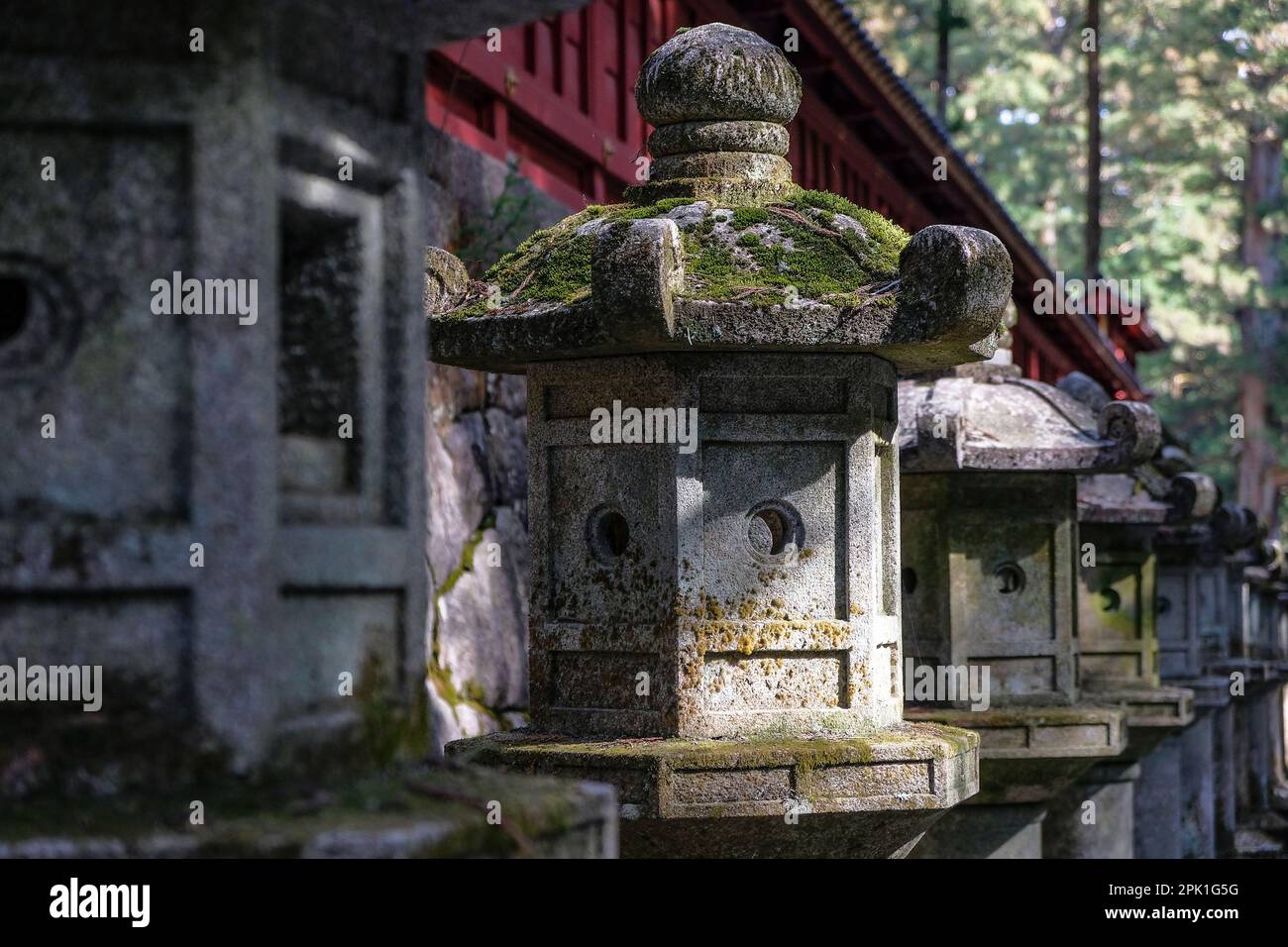 Nikko, Japan - March 11, 2023: Lanterns at the Nikko Toshogu, the ...