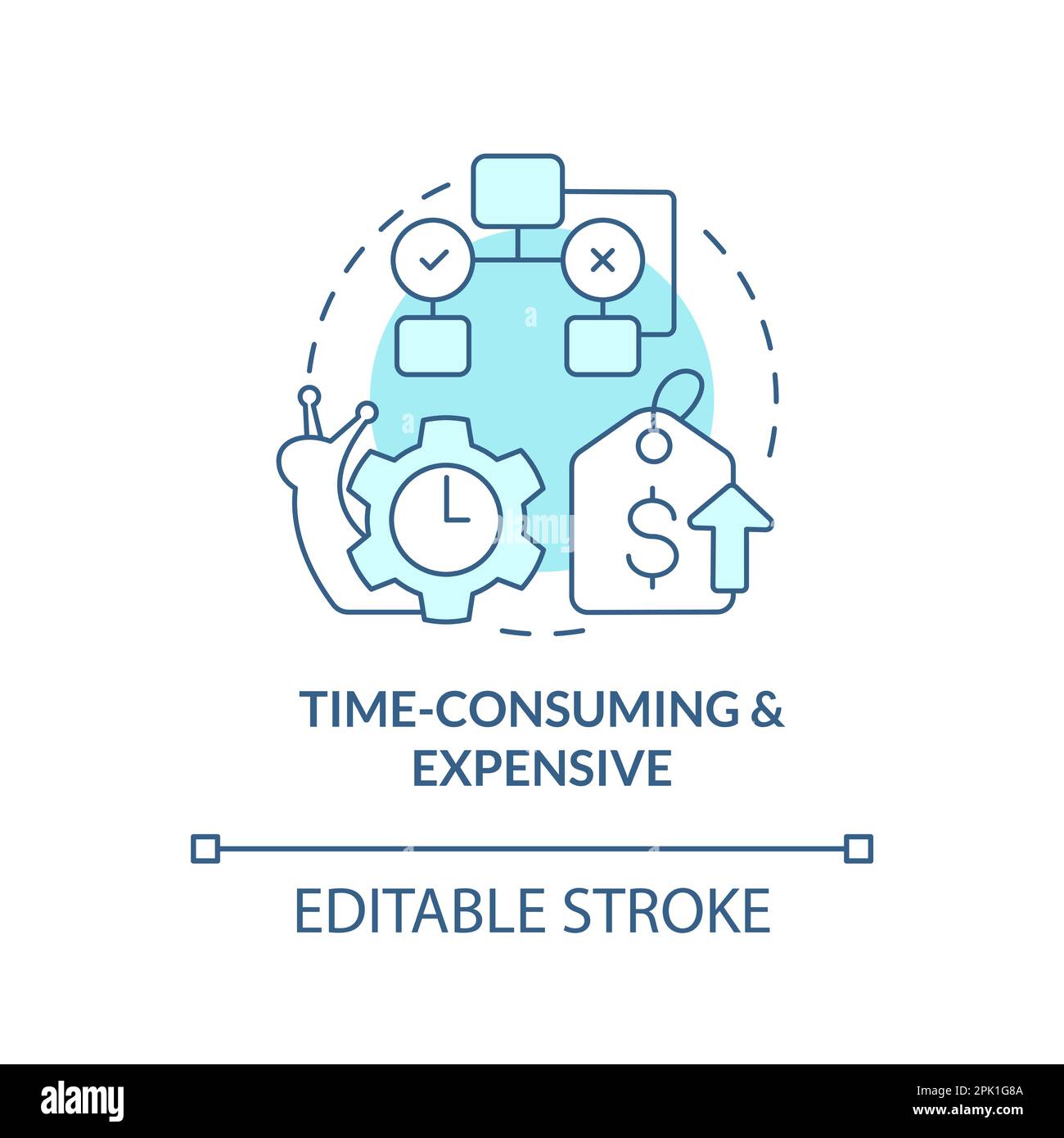 Time consuming and expensive turquoise concept icon Stock Vector Image ... Time consuming and expensive turquoise concept icon Stock Vector Image ...