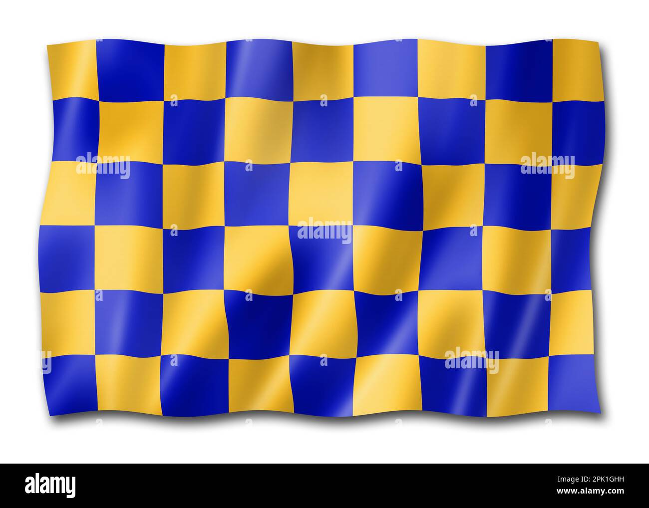 Surrey County flag, United Kingdom waving banner collection. 3D ...