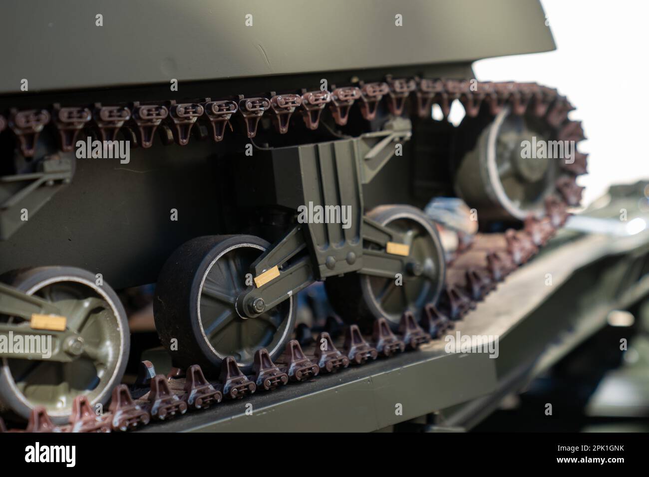 An 8ft remote control model tank and model tank transporter lorry which ...