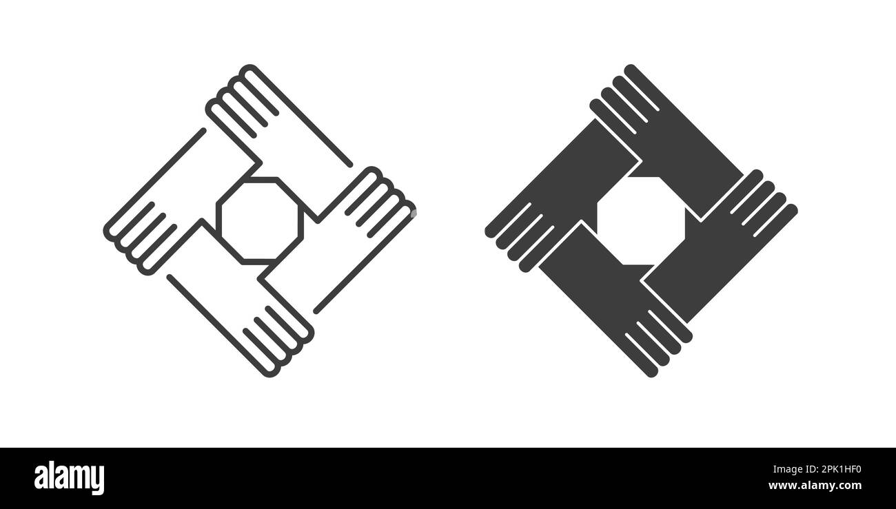 Partnership icons. Symbol of friendship, support, alliance. Vector ...