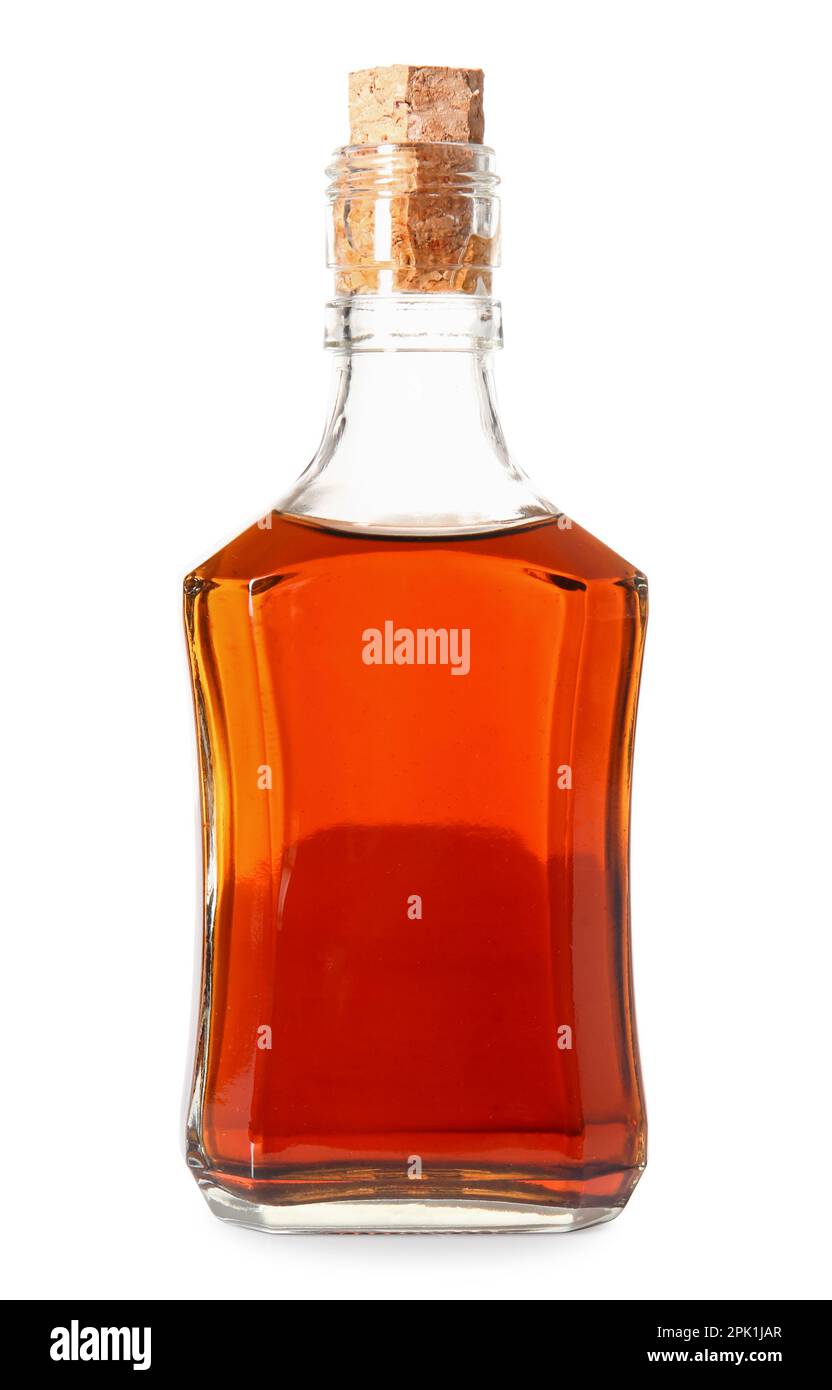 Bottle of rum on white background Stock Photo - Alamy