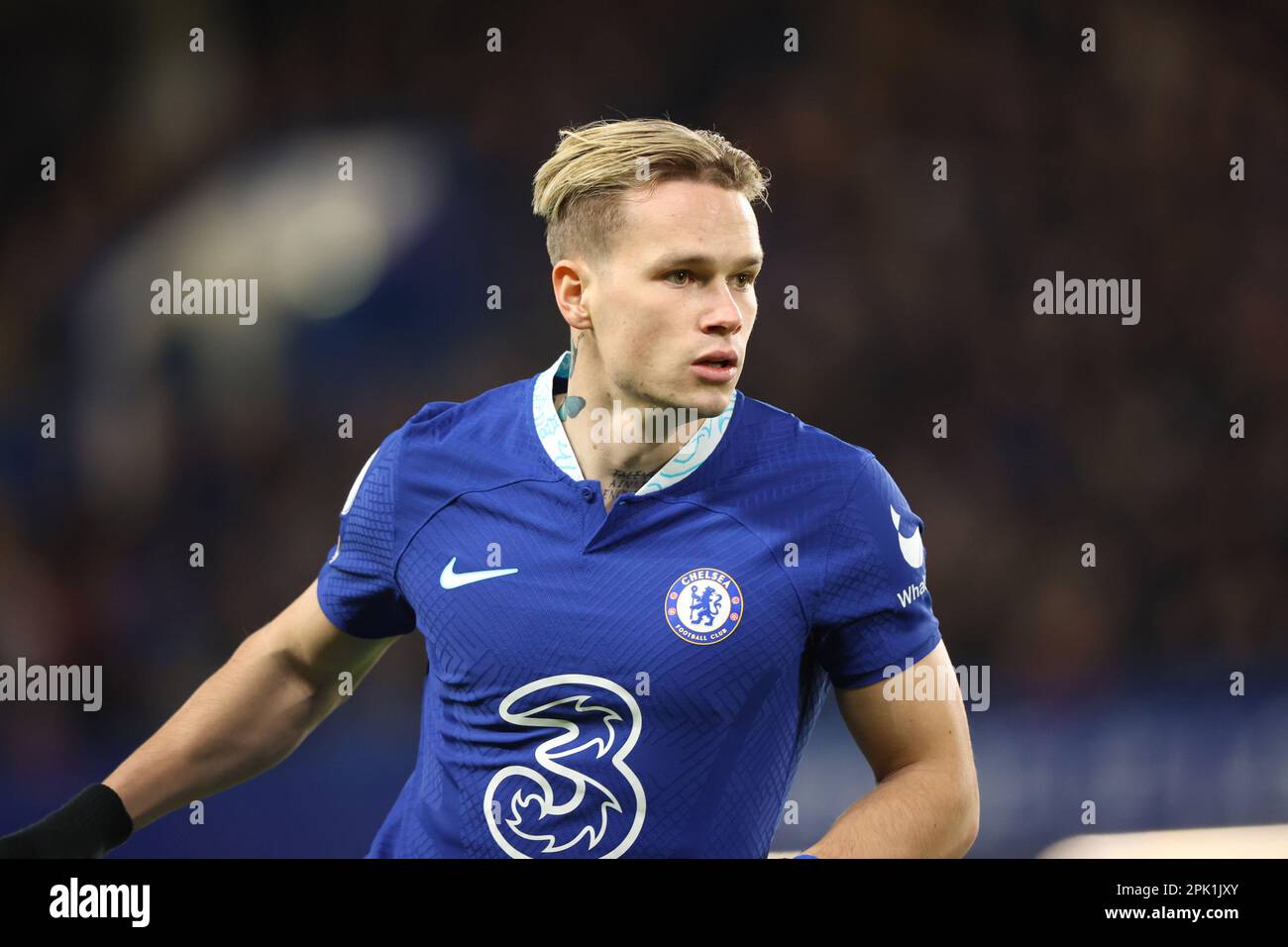 London, UK. 04th Apr, 2023. Mykhailo Mudryk (C) at the Chelsea v ...