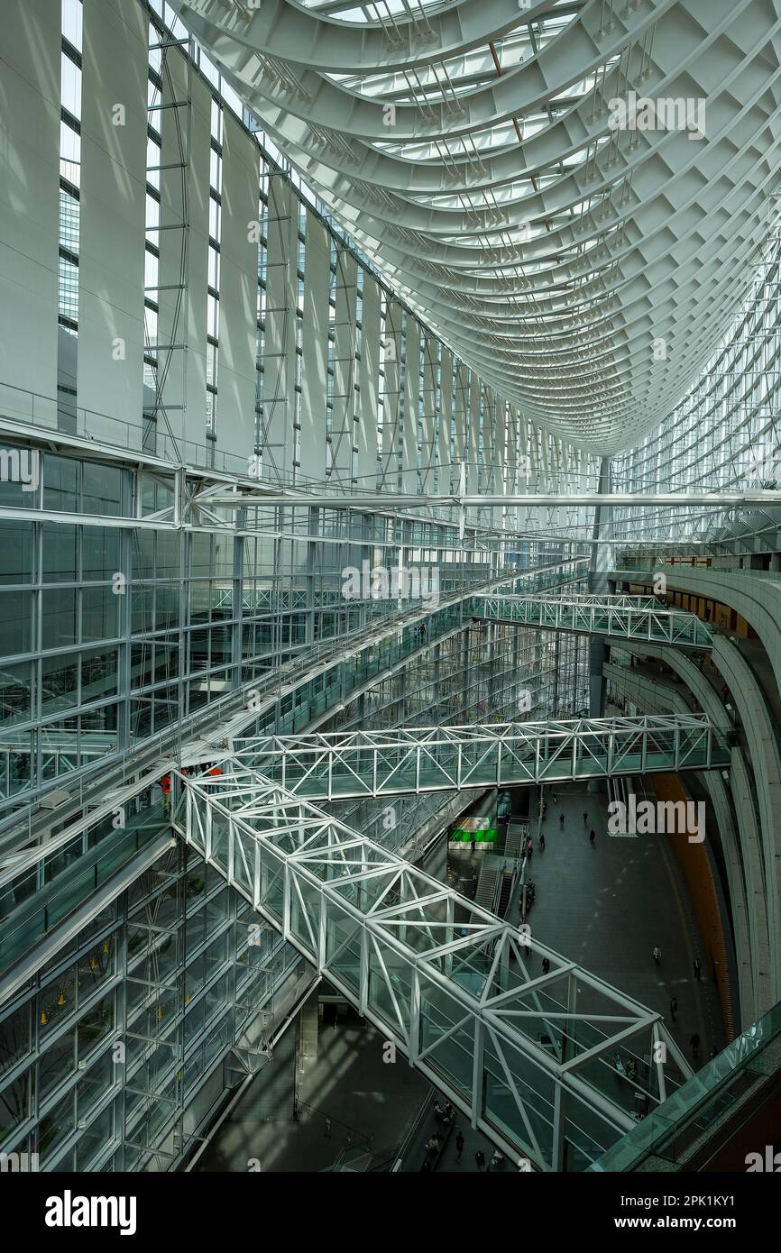 Tokyo, Japan - March 5, 2023: Interior of the Tokyo International Forum ...