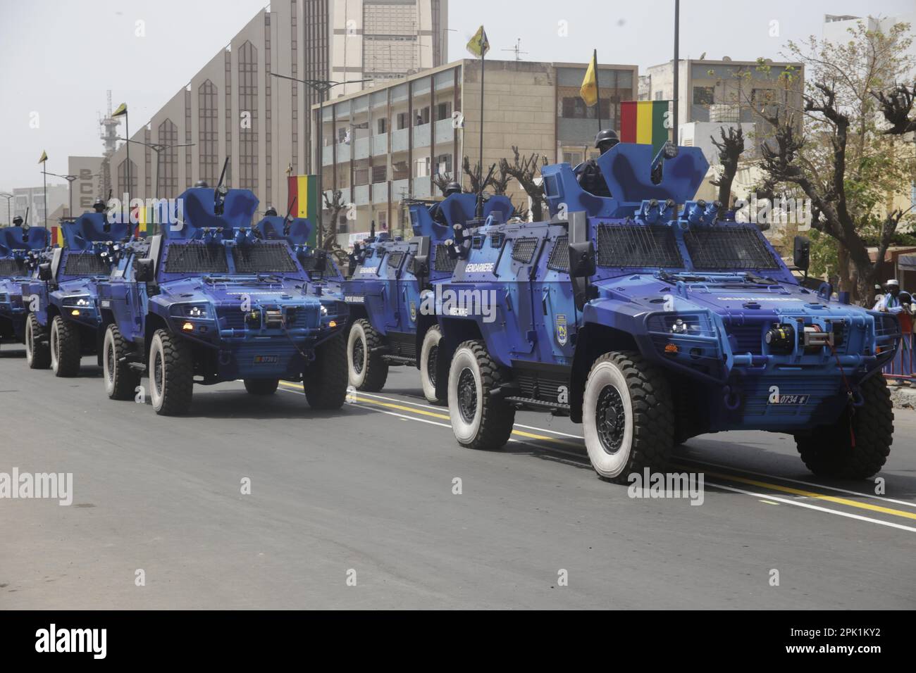 Dakar, Senegal. 4th Apr, 2023. Armored vehicles are pictured during a ...