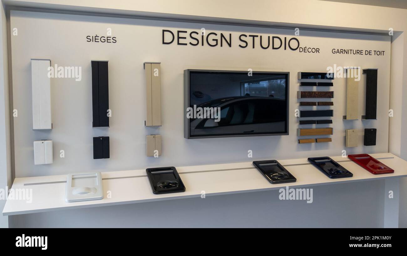 Bordeaux , Aquitaine France - 03 31 2023 : Tesla design studio car ...