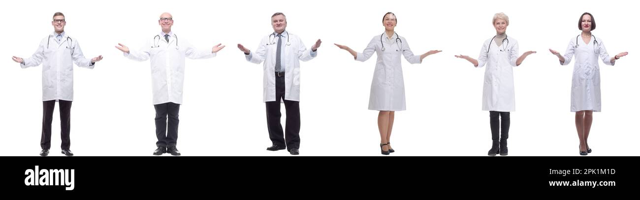 group of doctors in full length isolated Stock Photo - Alamy