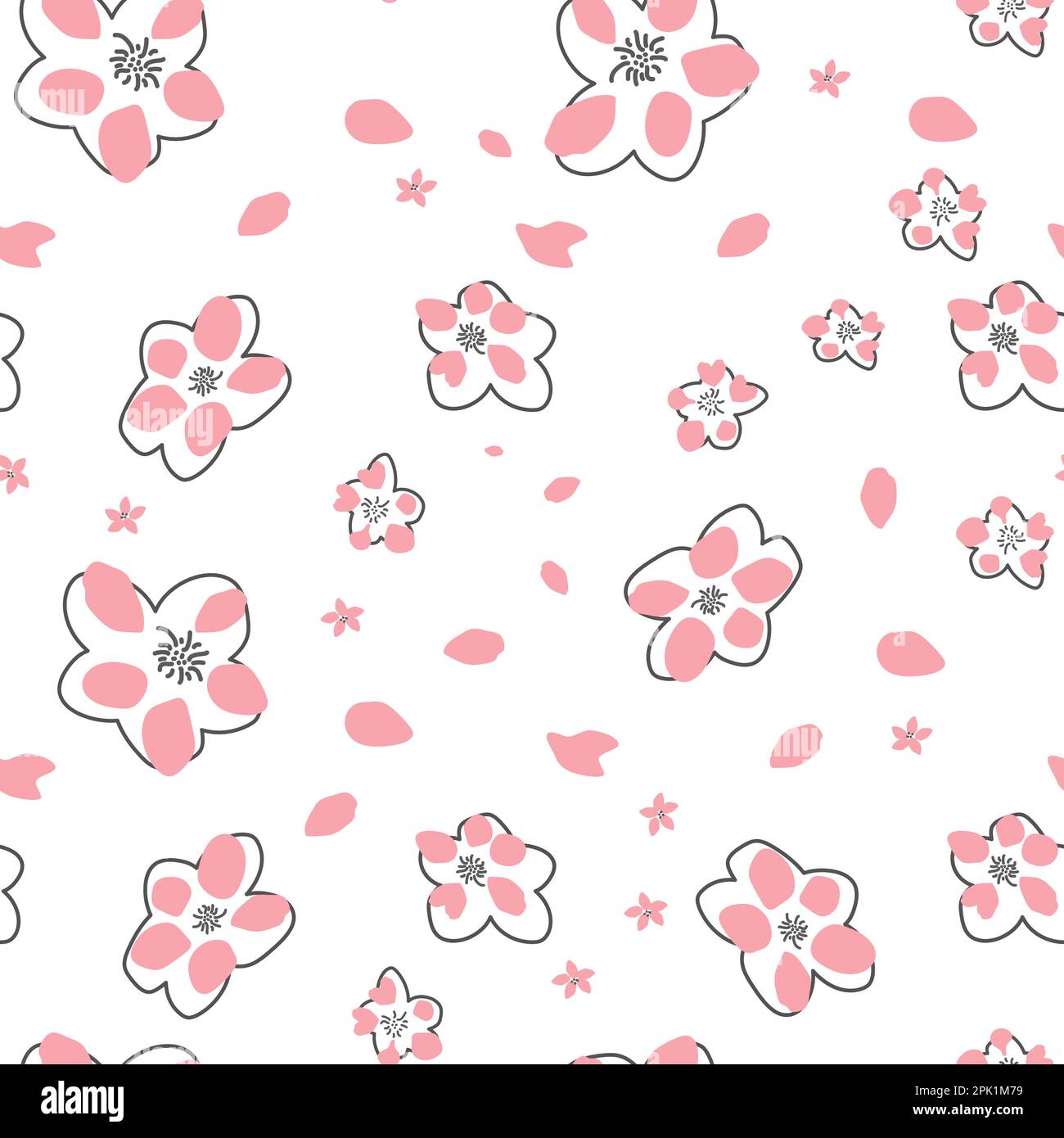 simple cherry blossoms Stock Vector Image & Art - Alamy