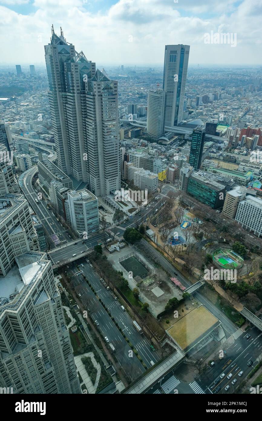 Tokyo, Japan - March 6, 2023: Views of the city of Tokyo from the Tokyo ...