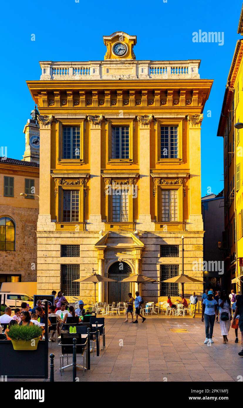 Nice, France - July 29, 2022: Historic City Hall Palais communal with ...
