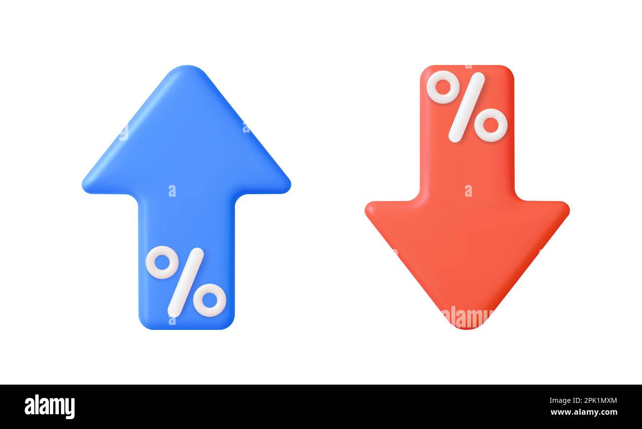 Percent arrow up down Stock Vector Images - Alamy