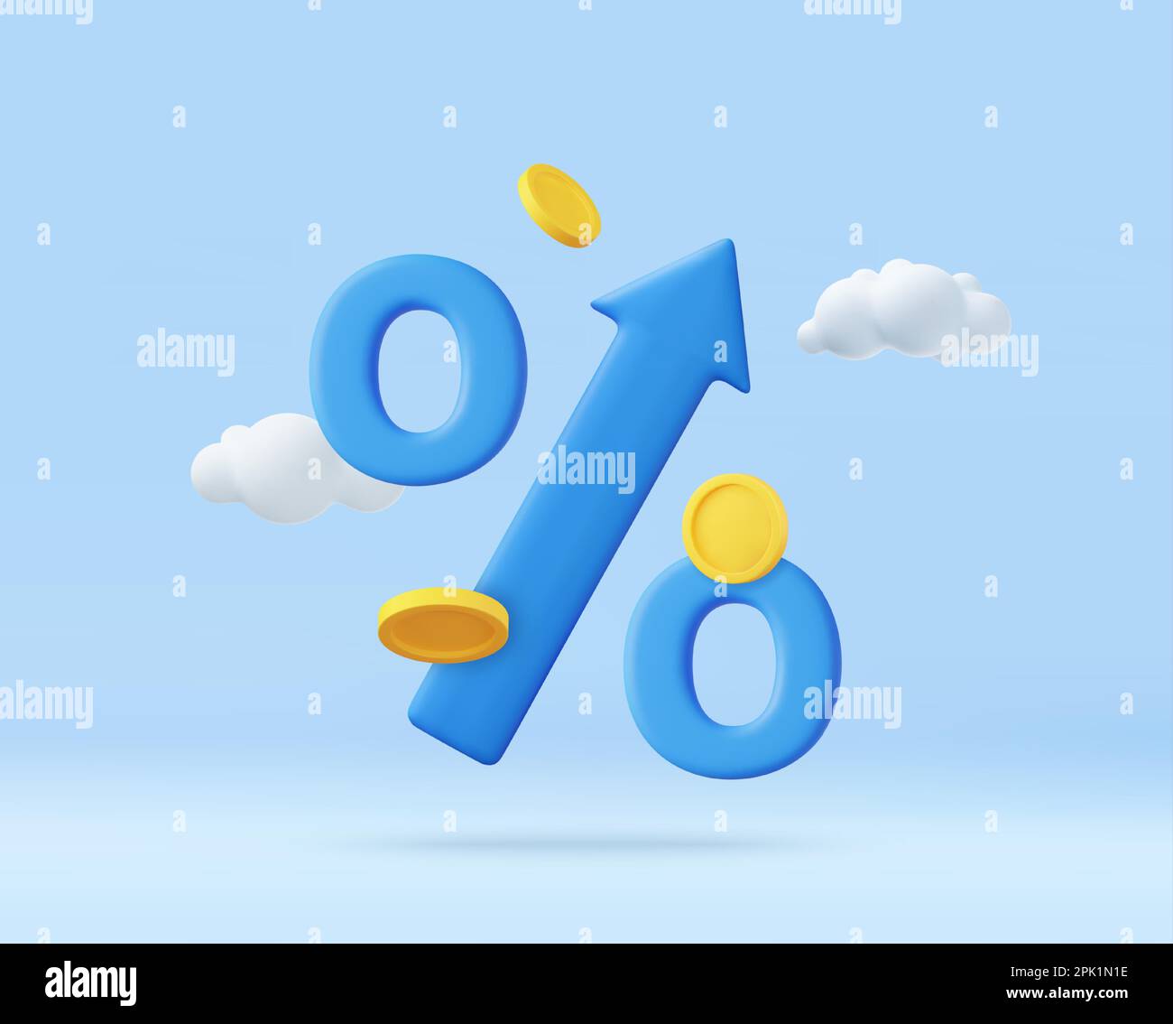 3d percent up arrow symbol icon Stock Vector Image & Art - Alamy