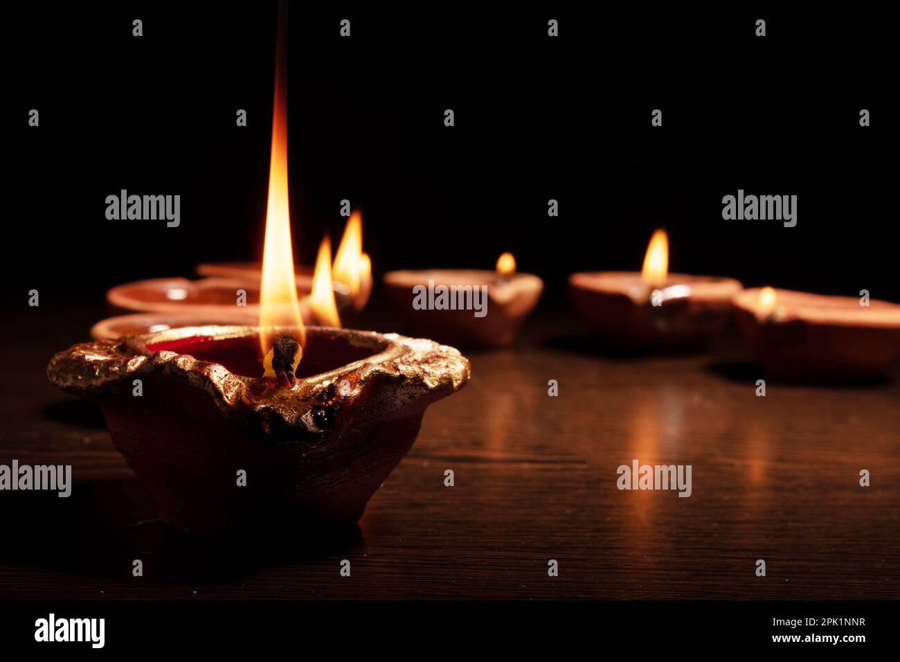 Indian diya in darkness, diwali concept Stock Photo - Alamy