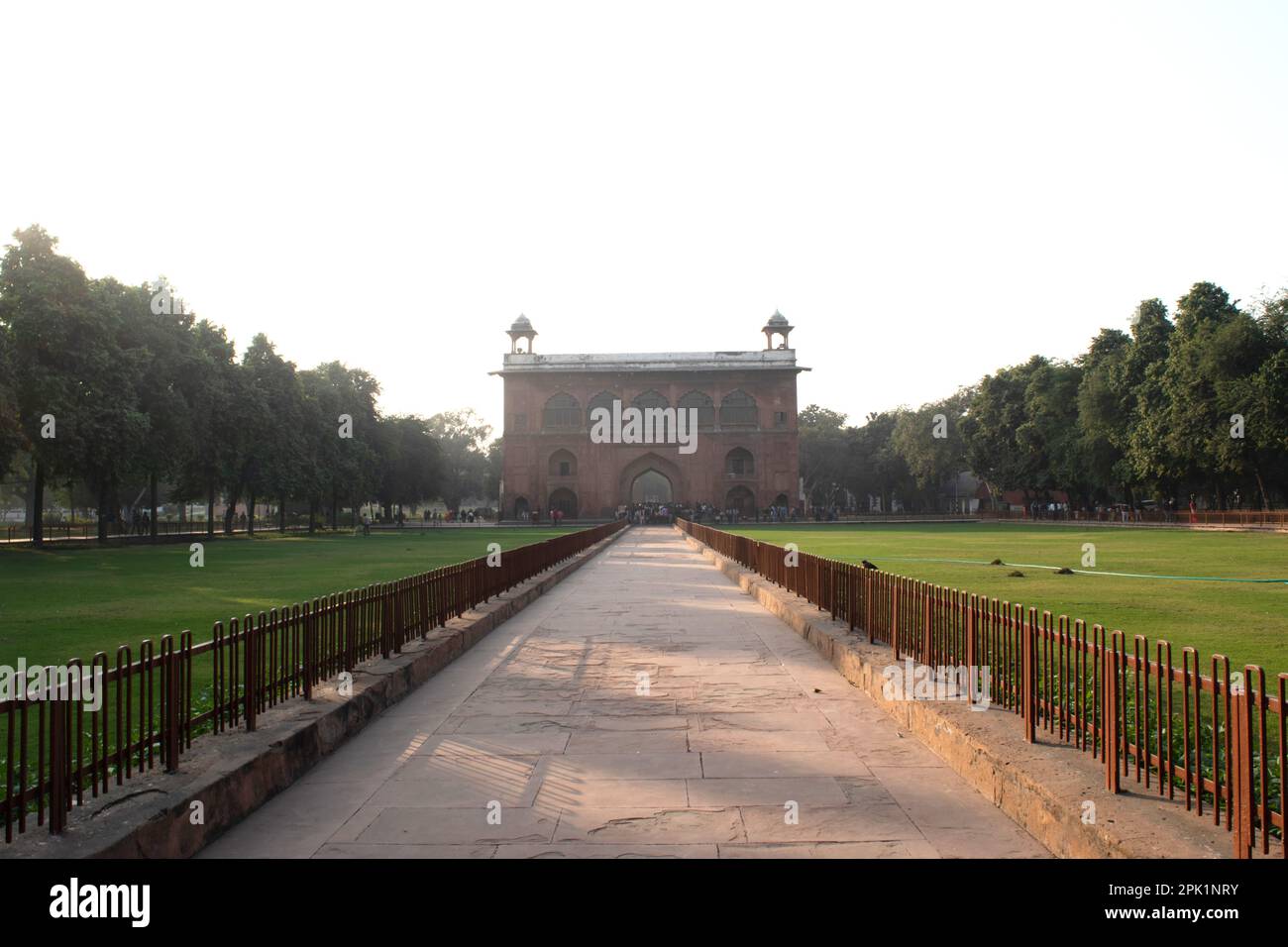 View of red fort exit gate from inside Stock Photo - Alamy