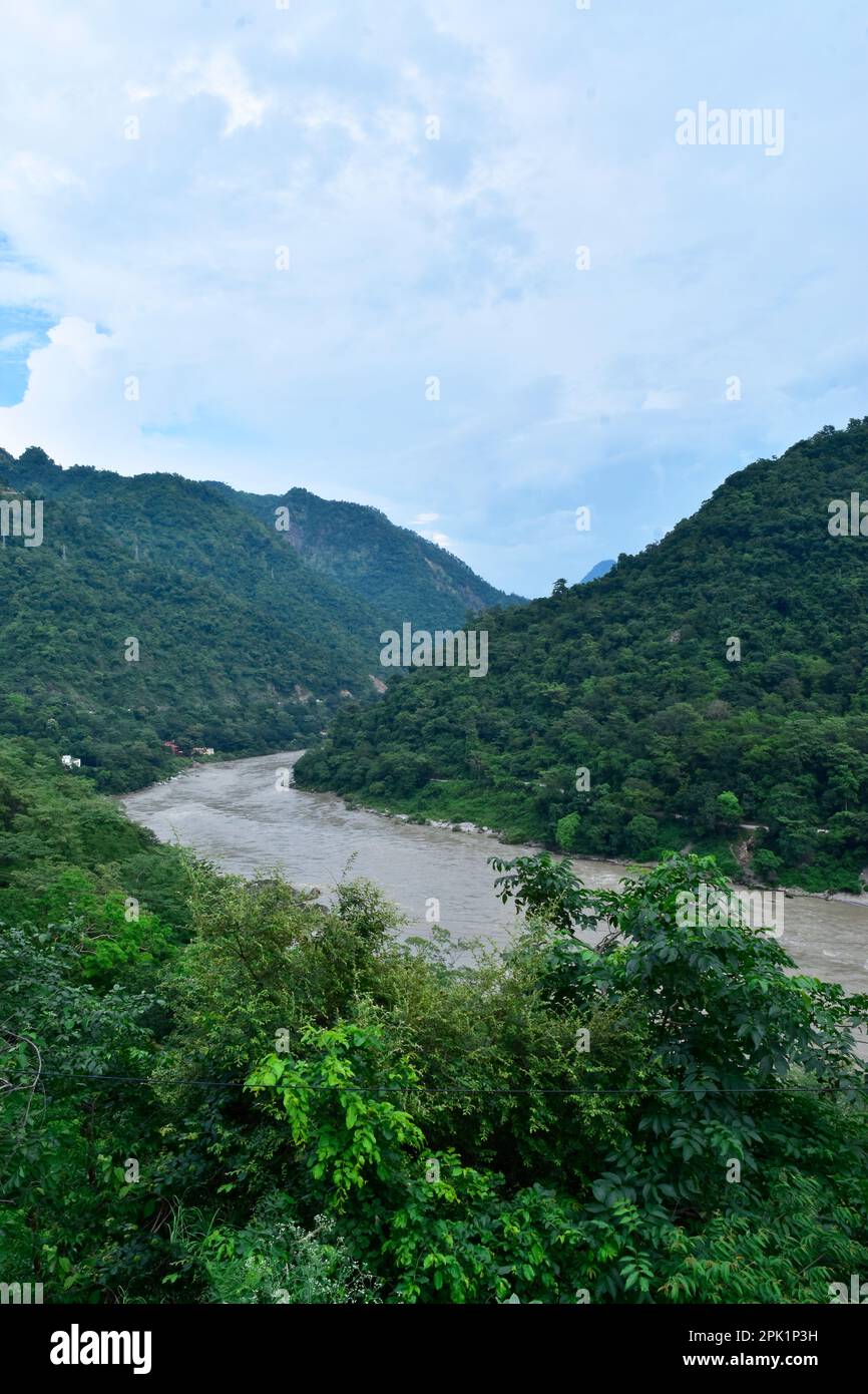 Beautiful hills view in rishikesh uttarakhand Stock Photo - Alamy