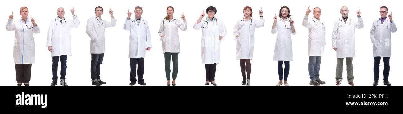 group of doctors in full length isolated on white Stock Photo - Alamy
