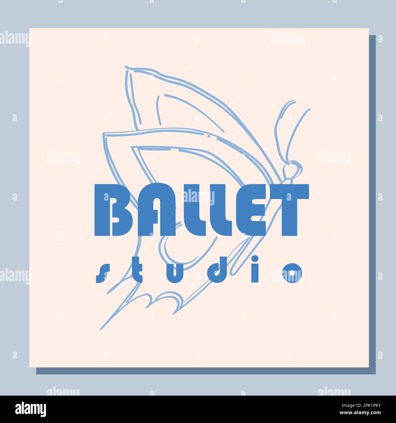 Theatre ticket design. Ballet school flyer template. Silhouette of a ...