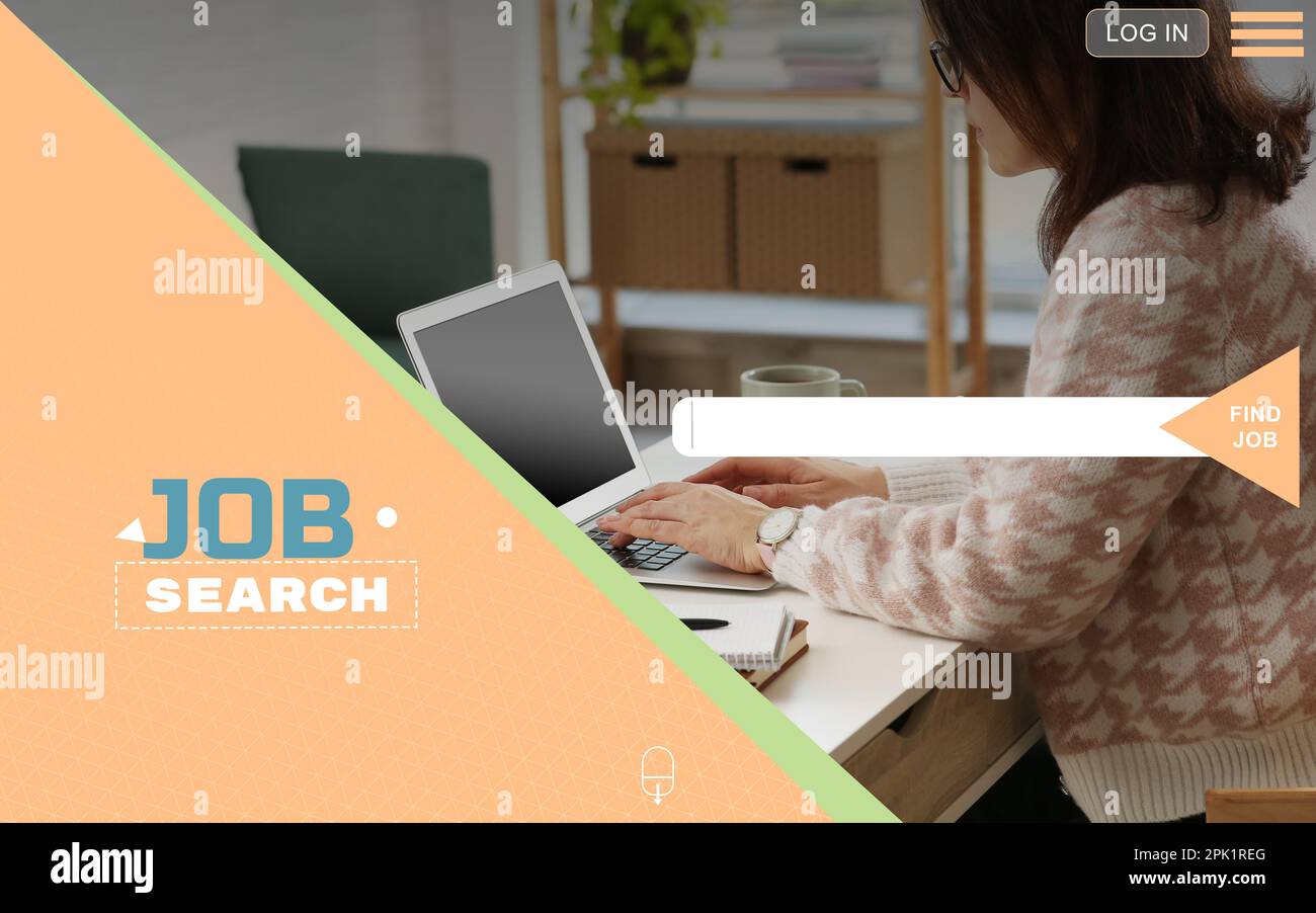 Homepage of employment website. Job search engine Stock Photo - Alamy