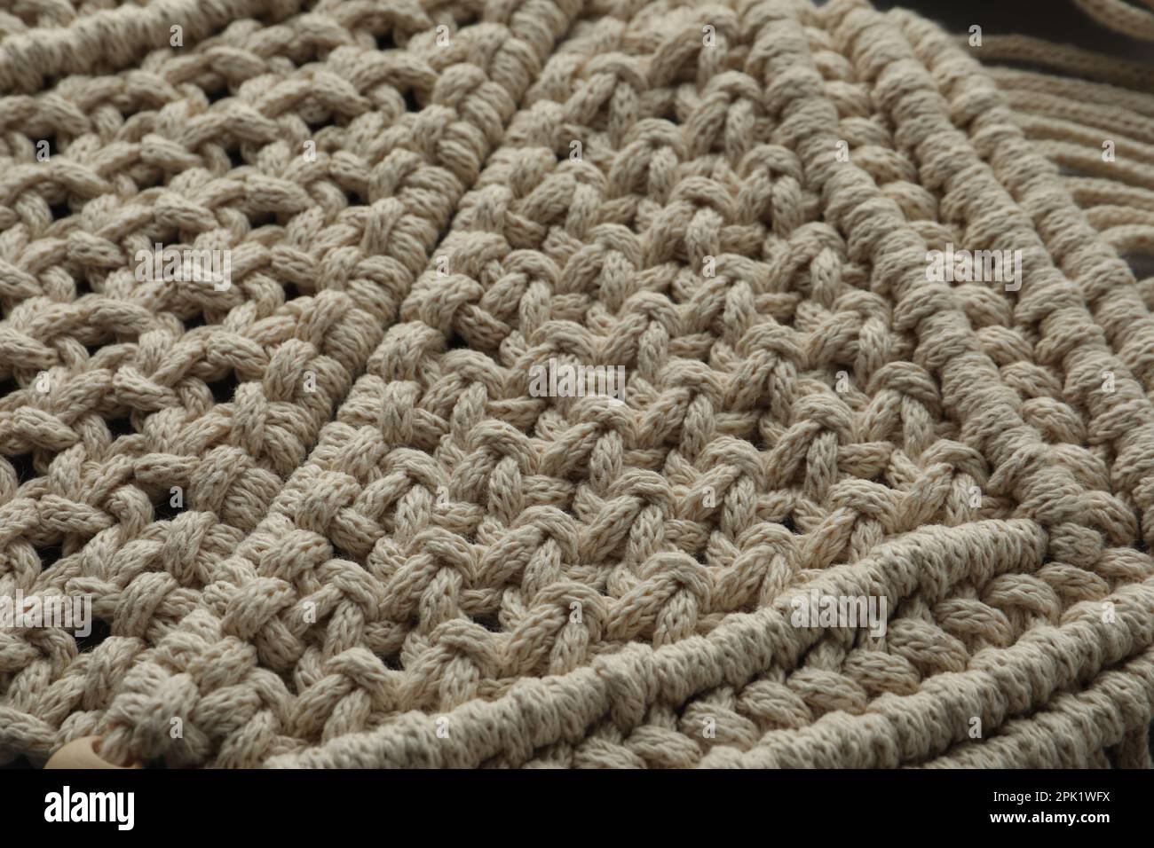 Texture of beautiful macrame as background, closeup. Decorative element ...