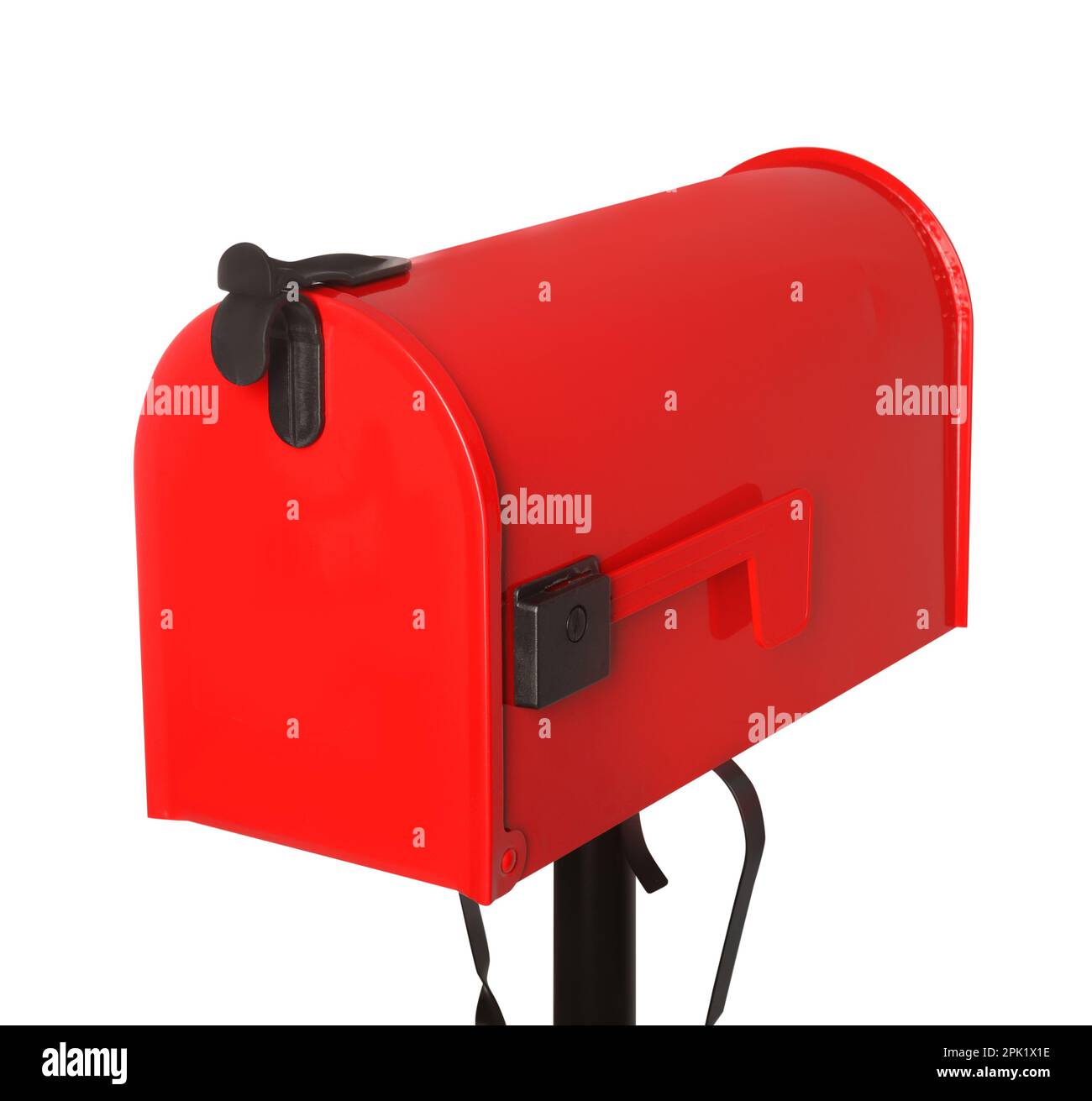 Closed red letter box isolated on white Stock Photo - Alamy