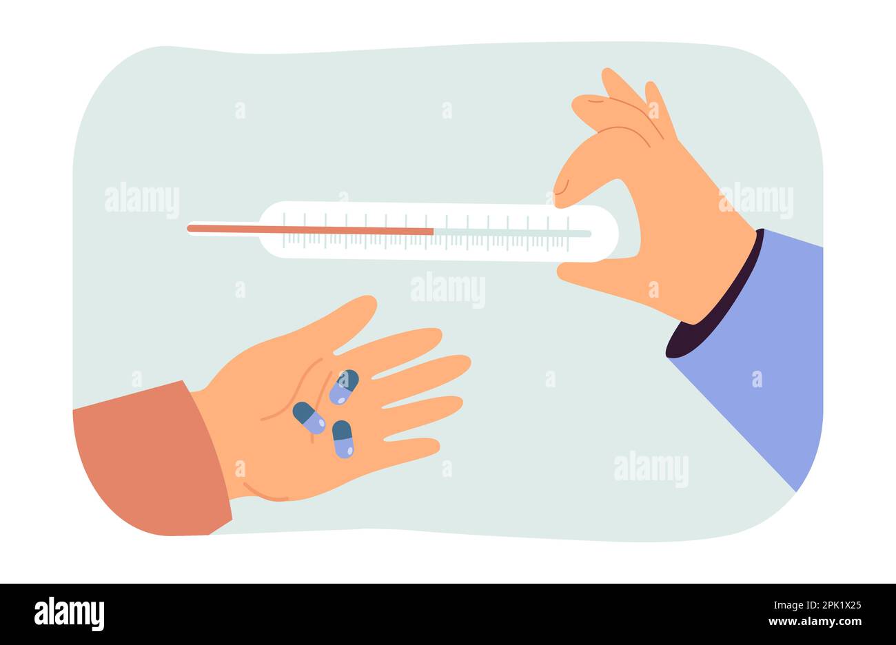 Pills and thermometer Stock Vector Images - Alamy