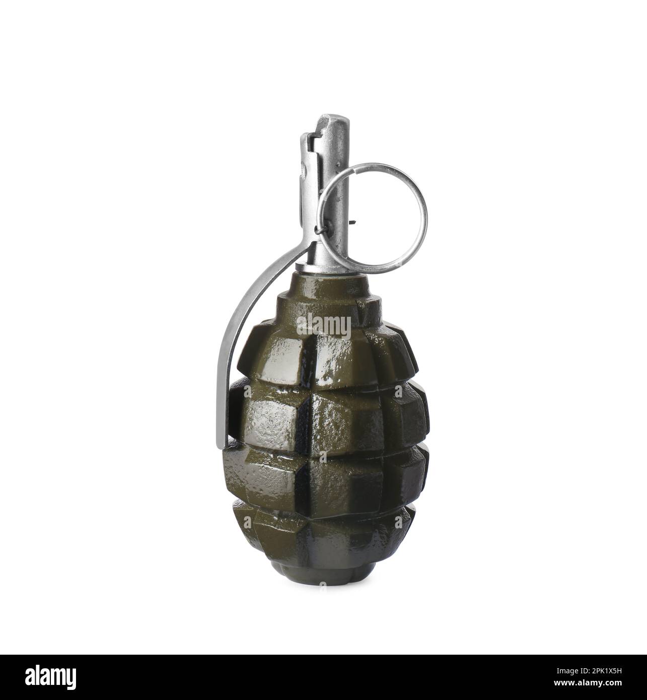 Hand grenade isolated on white background. Explosive weapon Stock Photo ...