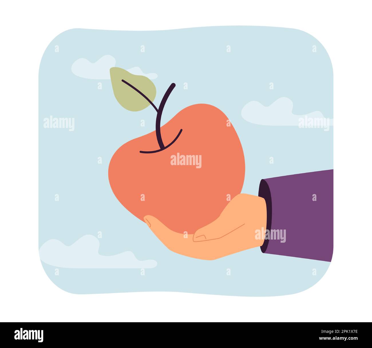 Concept healthy eating man holding Cut Out Stock Images & Pictures - Alamy