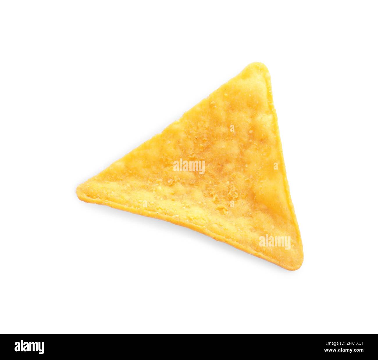 One tasty tortilla chip (nacho) on white background Stock Photo - Alamy